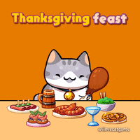 Cat Thanksgiving Gif