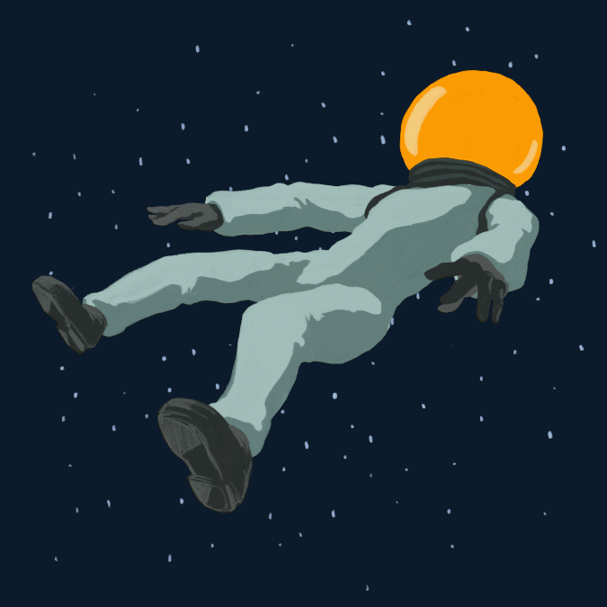 Astronaut Floating In Space Gif