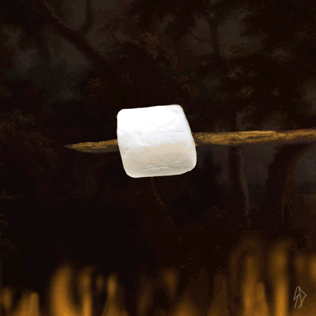 Campfire Marshmallow Oops GIF by Scorpion Dagger - Find & Share on GIPHY