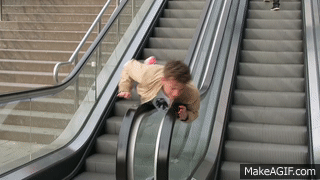 Escalator Thomas Brok GIF by Verknipt - Find & Share on GIPHY