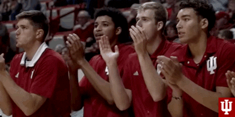 Basketball Clapping GIF by Indiana Athletics - Find & Share on GIPHY
