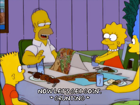 Homer Simpson Dinner GIF - Find & Share on GIPHY