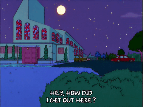Homer Simpson Church GIF - Find & Share on GIPHY