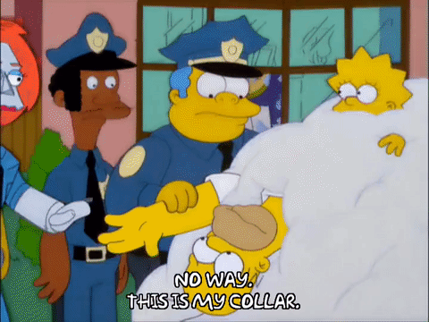 Homer Simpson Lou The Cop GIF - Find & Share on GIPHY