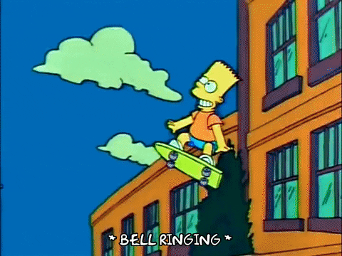 Bart Simpson Skateboarding Gif