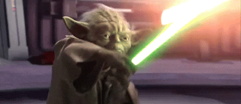 Yoda Fighting Gif