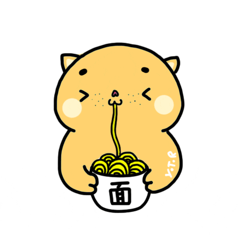 Cat Eating Spaghetti Gif