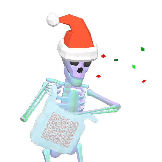 Santa Skeleton GIF by jjjjjohn - Find & Share on GIPHY