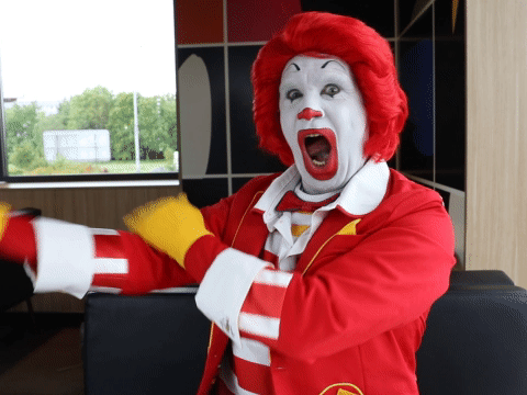 Ronald Mcdonald Rage GIF by McDonald's CZ/SK - Find & Share on GIPHY