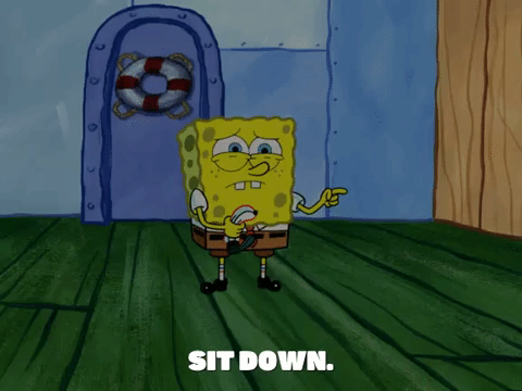 Spongebob Sitting Down