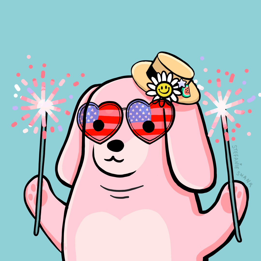 4Th Of July Dog GIF by Stefanie Shank - Find & Share on GIPHY