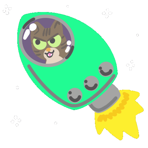 Space Cat Sticker for iOS & Android | GIPHY